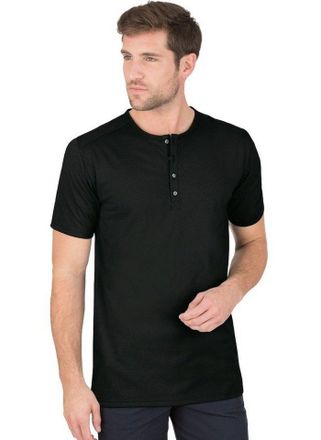 Trigema T-Shirt TRIGEMA T-Shirt mit Knopfleiste DELUXE Baumwolle (1-tlg)