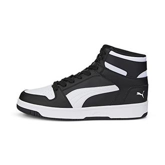 Puma Homme Rebound Layup Mid Shoes Basket, Noir/Blanc, 42 EU