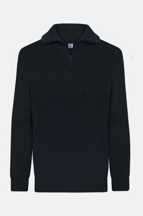 Hanseheld Troyer Baumwolle Schwarz GOTS Herren Troyer-Pul