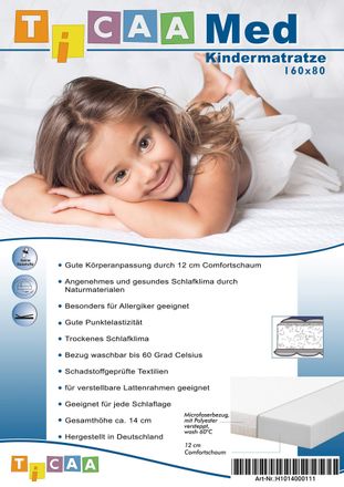 Ticaa Kindermatratze MedAllergen 80x160