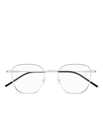 Saint Laurent Eyewear lunettes de vue &agrave; monture g&eacute;om&eacute;trique - Argent