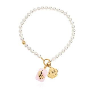 Casablanca Femme, Accessoires, Blanc, Taille: ONE Size Icon Pearl Necklace