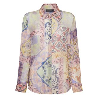 Elena Miro Femme, Blouses et Chemises, Multicolore, Taille: 40 FR Camicia Stampata