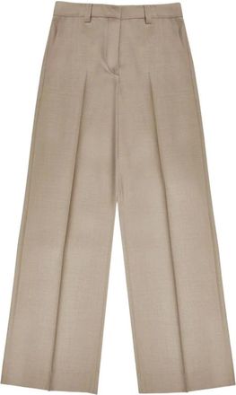 Incotex Femme, Pantalons, Beige, Taille: 34 FR Pantalon Coupe Droite en Flanelle Stretch