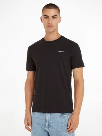 Calvin Klein T-Shirt Micro Logo aus dickem Winterjersey, mit Logoprint