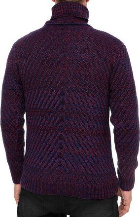 R-Neal Rollkragenpullover Rollkragen Strick Pullover Casual Freizeit Grob-Strick Pulli