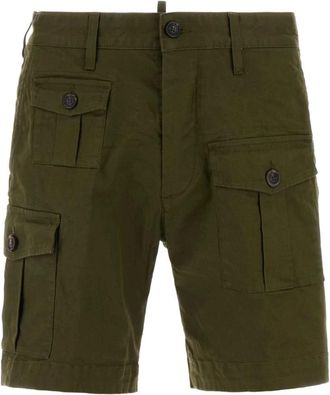Dsquared2 Homme, Shorts, Vert, Taille: S Short Cargo Boutonn&eacute;s