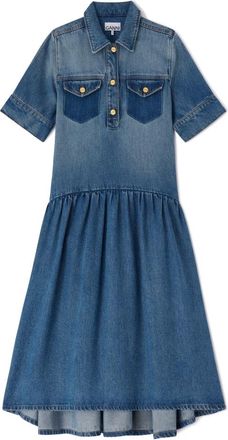 Ganni Femme, Robes, Bleu, Taille: 40 FR Denim Light Weight Midi Dress