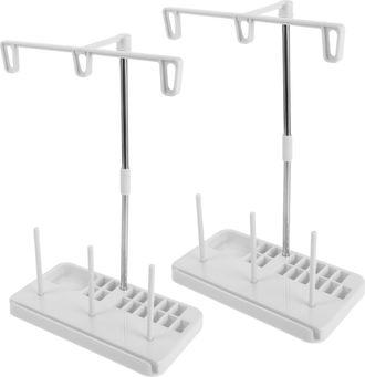 NUOBESTY 2 St&uuml;ck Pack Garnrollenhalter Kunststoff Abnehmbar Garnst&auml;nder f&uuml;r N&auml;hmaschinen Drehbar Universell f&uuml;r Spulen und Konen N&auml;hgarnorganizer f&uuml;r Stickerei