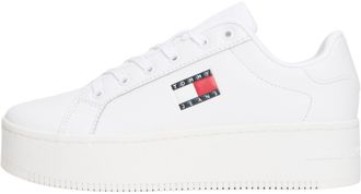 Tommy Jeans Damen Flatform Sneaker mit Plateau, Wei&szlig; (White), 37