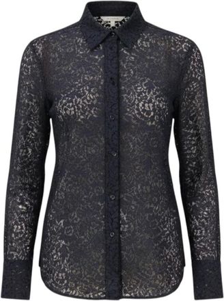 Max Mara Femme, Blouses et Chemises, Bleu, Taille: 42 FR Mstgala Lace Shirt
