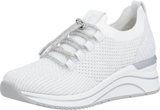 Remonte Slip-On Sneaker REMONTE, Damen, Gr. 39, wei&szlig;, silberfarben, Lederimitat, Textil, Glitzer, Schuhe, Schlupfschuh, Slipper, Halbschuh mit Lite&acute;n Soft-Aus