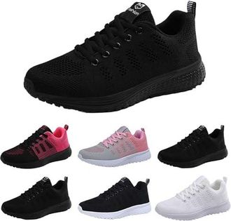 Generic Chaussures de course pour femme - L&eacute;g&egrave;res et respirantes - Pour la marche, la gym, le sport - Chaussures de tennis - Antid&eacute;rapantes, Noir, 36.5 EU