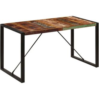 vidaXL Table de salle &agrave; manger 140x70x75cm Bois de r&eacute;cup&eacute;ration massif