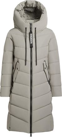 Khujo Mikia2 Damen Wintermantel Steppmantel Winterjacke Mantel (DE/NL/SE/PL, Alphanumerisch, L, Regular, Regular, 396WIT-GREY)