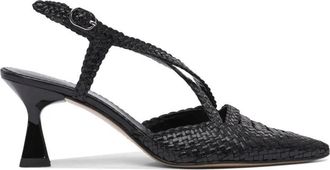 Pons Quintana Hohe Schuhe - Pointed Toe Heeled Shoes With Woven Upper - Gr. 37 (EU) - in Schwarz - f&uuml;r Damen