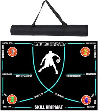 Generic Basketball-Trainingsmatte, rutschfeste Gummimatte f&uuml;r &Uuml;bungst&uuml;r, sto&szlig;absorbierend, faltbar, tragbar, f&uuml;r Basketballtraining