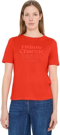 Cecil T-Shirt mit Frontprint Cherry Tomato orange XXL