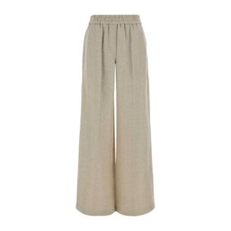 Brunello Cucinelli Femme, Pantalons, Beige, Taille: 38 FR Pantalon de surv&ecirc;tement ample