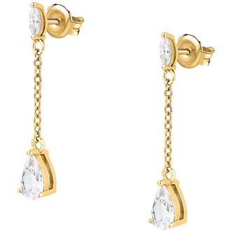 Cleor Boucles doreilles en argent 925/1000 et zircon