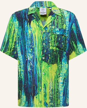 Carlo Colucci Carlo Colucci Bedrucktes Hemd - Ai Drip Knit Fasoli gruen
