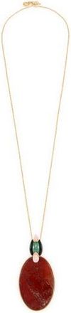 Zimmermann Collier pendentif Plume en laiton