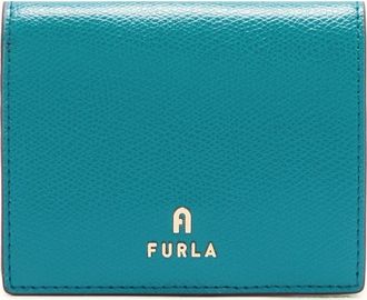 Furla Camelia Kompaktes Portemonnaie S Amatore Blue Blau Strukturiertes Leder Damen