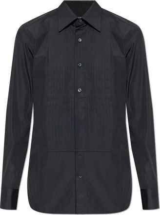 Tom Ford Homme, Chemises, Noir, Taille: M The Cotton Shirt