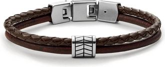 Fossil Vintage Casual Armband Braun Edelstahl - - Accessories - Herren - Braun - ONE SIZE