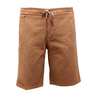 Berwich Italienische Jogger Shorts in Khaki - - Shorts - Herren - Braun - M