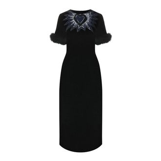 Fendi Viskose Cocktailkleid - - Dresses - Damen - Schwarzk - 2XS