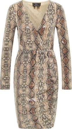Faina Abendkleid mit Pailletten Damen Beige