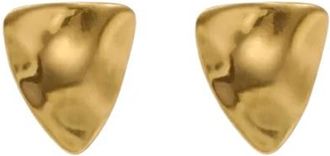 Dansk Copenhagen Frida Waterproof 18K Gold Plated Post Earring - Brushed Stainless Steel - - Accessories - Damen - Gelb - ONE SIZE