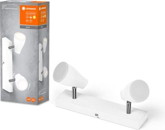 Ledvance LED SPOT PEAR Deckenanbau-Spot 260mm, weiß, 8,6W, 420lm, bietet gerichtetes Licht mit warmweißer Lichtfarbe, mit flexiblem GU10-Strahler, GU10-Lampe e