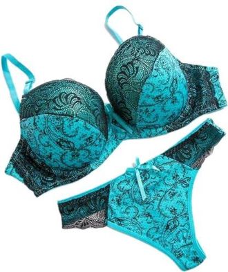 Generic CHJAN Thin Cotthon Soutien-gorge rembourr&eacute; respirant en coton push-up pour femme Grande poitrine 75 80 85 90 95 soutien-gorge lingerie, bleu, DD