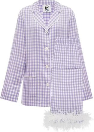 Sleeper pyjama bordé de plumes - Violet