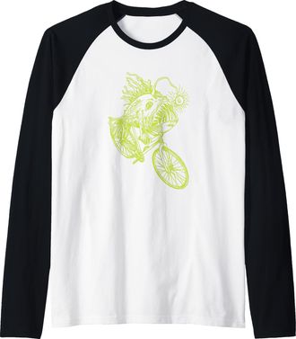 Seembo Anglerfish Radfahren Fahrrad Biker Lustig Fisch Biking Bike Raglan