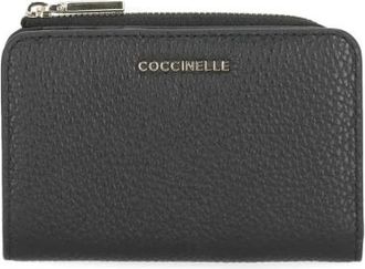 Coccinelle Femme, Accessoires, Noir, Taille: ONE Size Petit Portefeuille Métallisé