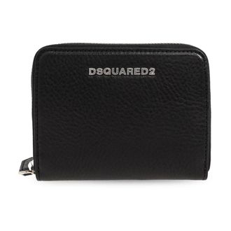 Dsquared2 Leder Geldb&ouml;rse Mit Logo - - Accessories - Damen - Schwarzk - ONE SIZE
