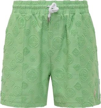 Casablanca Homme, Shorts, Vert, Taille: L Monogram Jacquard Towelling Shorts