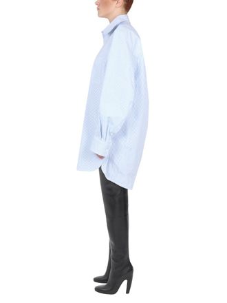 Bottega Veneta Curved-Back Shirt - Blue