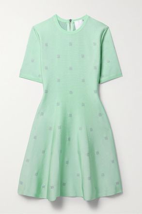 Givenchy 4g Minikleid Aus Jacquard-strick Mit Stretch-anteil - Grün