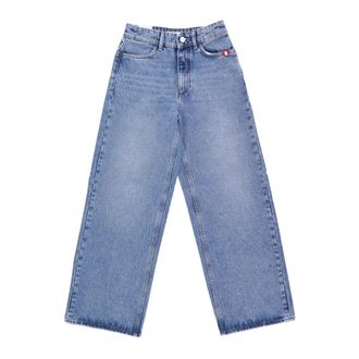 Amish Jeans mit hoher Taille und geradem Schnitt - - Jeans - Damen - Blau - W26