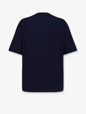 Hev&ograve; Mens T-Shirt Mulino Cotton Blue T-Shirts And Polos