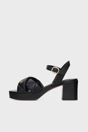 Gerard Darel Sandales &agrave; plateforme en cuir matelass&eacute; - LIVIA - Noir