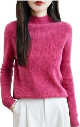 Generic Pull Femme Hiver Pull en Laine M&eacute;rinos pour Femme Col Montant Manches Longues Maille Textur&eacute;e &Eacute;pais Et Chaud Id&eacute;al pour lhiver LAutomne Et Le Printemp