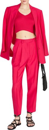 Sisley Sisley Womens Trousers 4TURLF039 Pants, Fuchsia 39C, 34