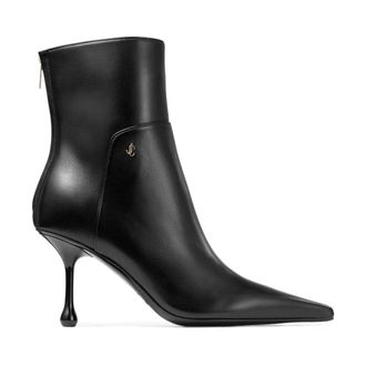 Jimmy Choo London Schwarze Leder-Stiefeletten mit Metalldetail - - Shoes - Damen - Schwarzk - 38 EU