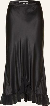 AllSaints Allsaints Satinrock Irma Mit Seide Und R&uuml;schen schwarz