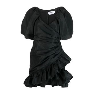 Msgm Msgm, Femme, Robes, Noir, Taille: 38 FR Puffed Sleeve Dress